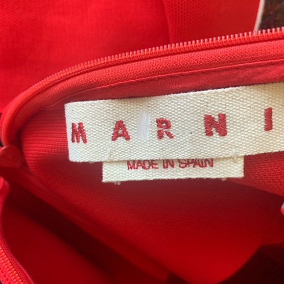 Marni | Tops | Marni 3d Abstract Sequined Open Back Poppy Red Runway ...